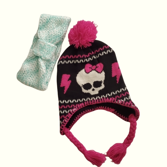 monster high | Accessories | Monster High Hat Knit Headband Bundle ...